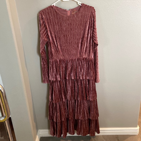 JessaKae | Dresses | Velvet Ruffle Dress Jessakae Nwt | Poshmark